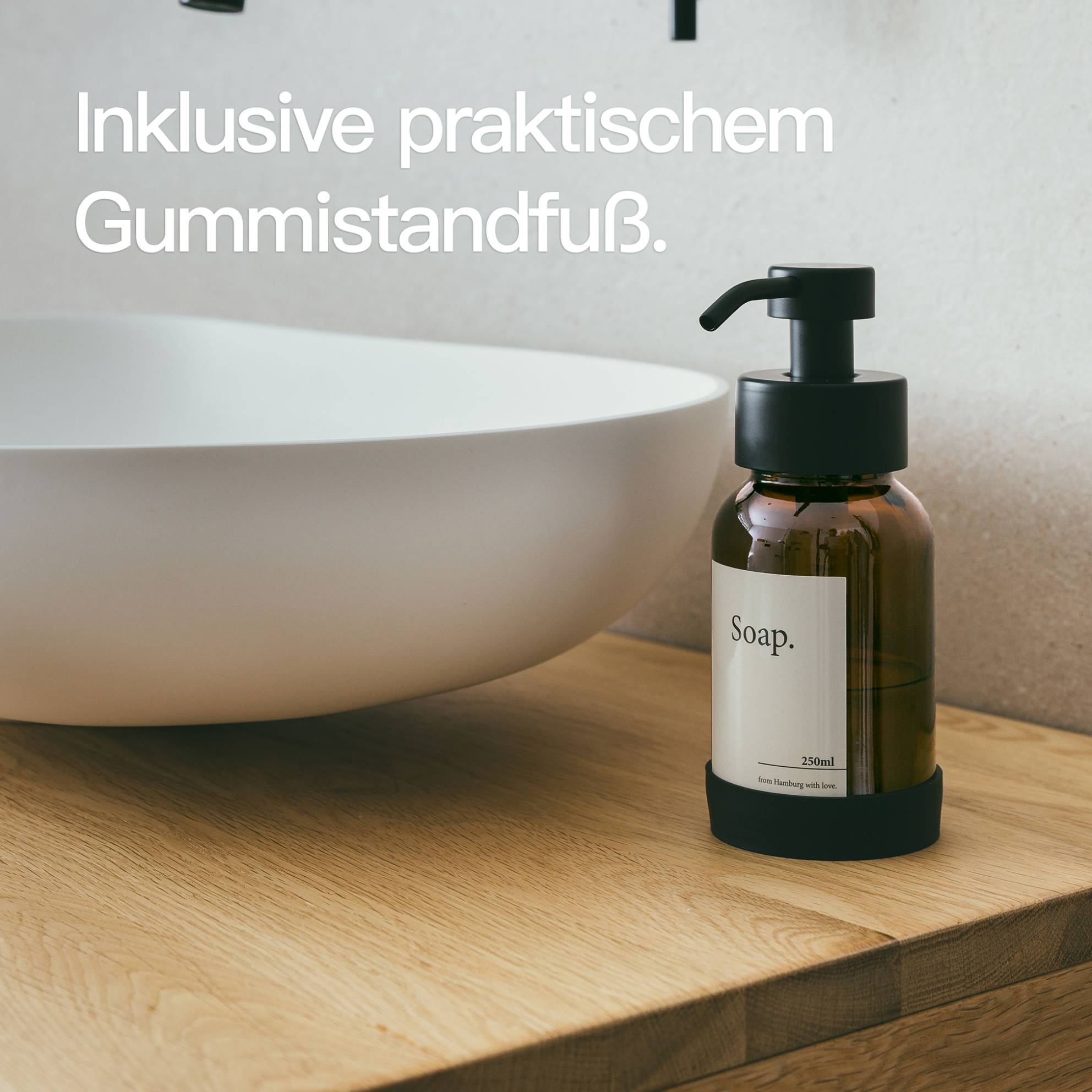 Glass Soap Dispenser Black